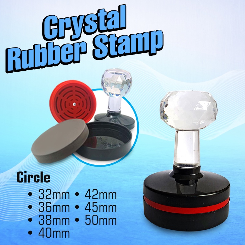 Circle Printable Photosensitive Crystal Rubber Stamp Pad And Case For ...