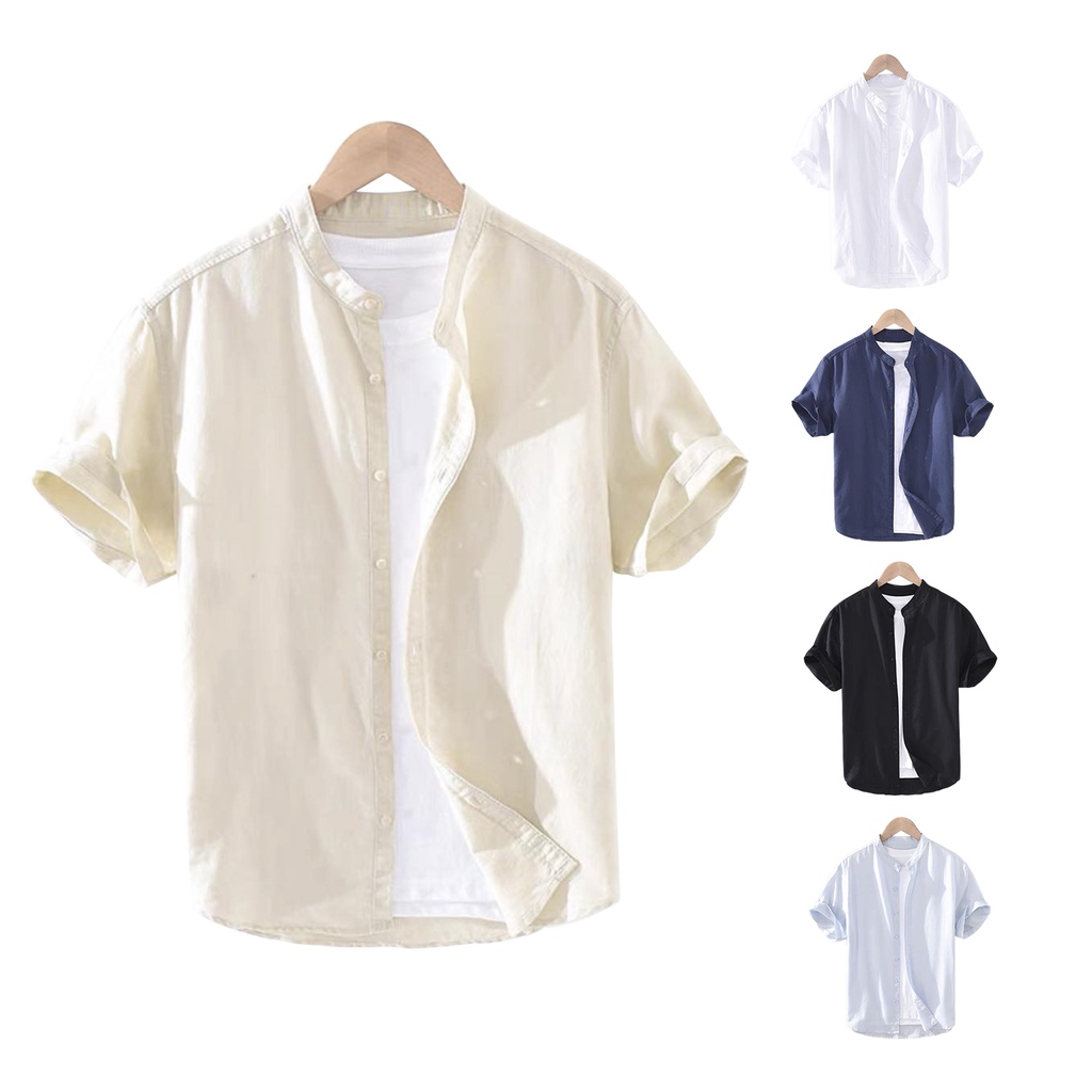 Lucky T1801 Chinese Collar Polo for Men Short Sleeves Full Buttons ...