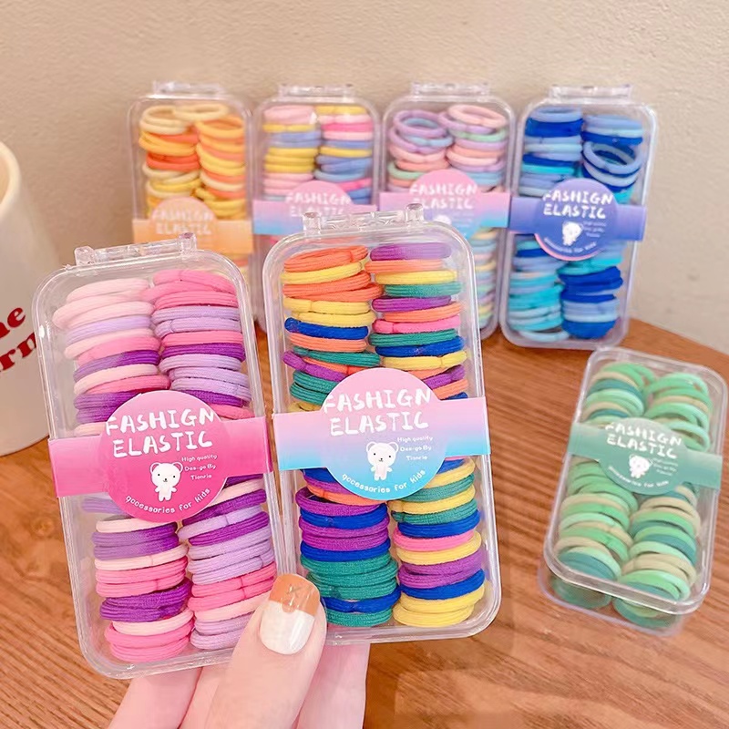 60pcs Kids Simple Hair Rope High Quality High Elasticity Hair Tie ...