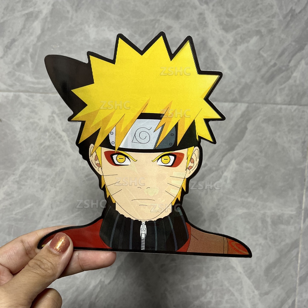NARUTO Anime Car Sticker Kurama 3D Motion Sticker Waterproof Decals for ...