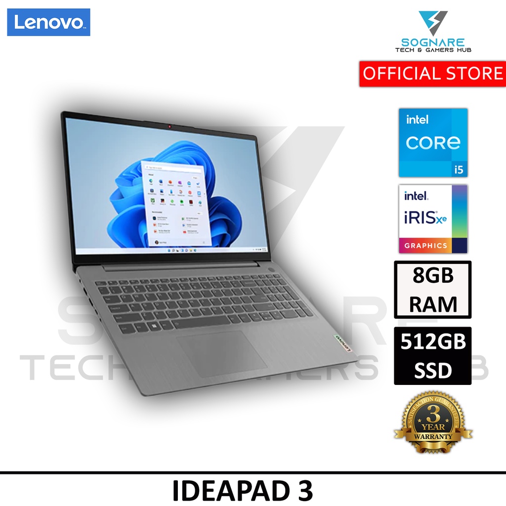 Lenovo Ideadpad 3 15IAU7 | Intel i5-1235U | 8GB RAM 3200MHz | 512GB SSD ...