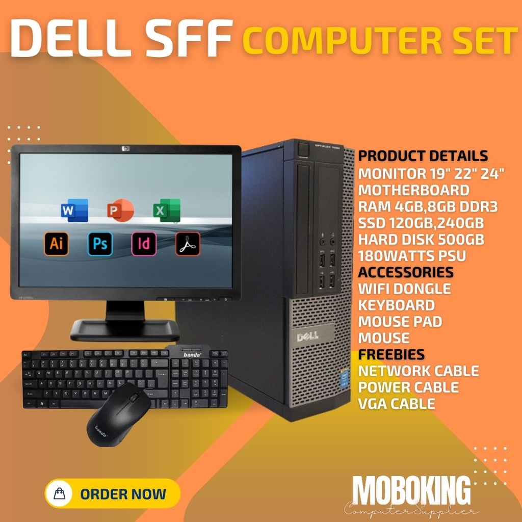 Desktop Computer Set PC Package 19" 22" Monitor Intel Dual Core | i5 ...