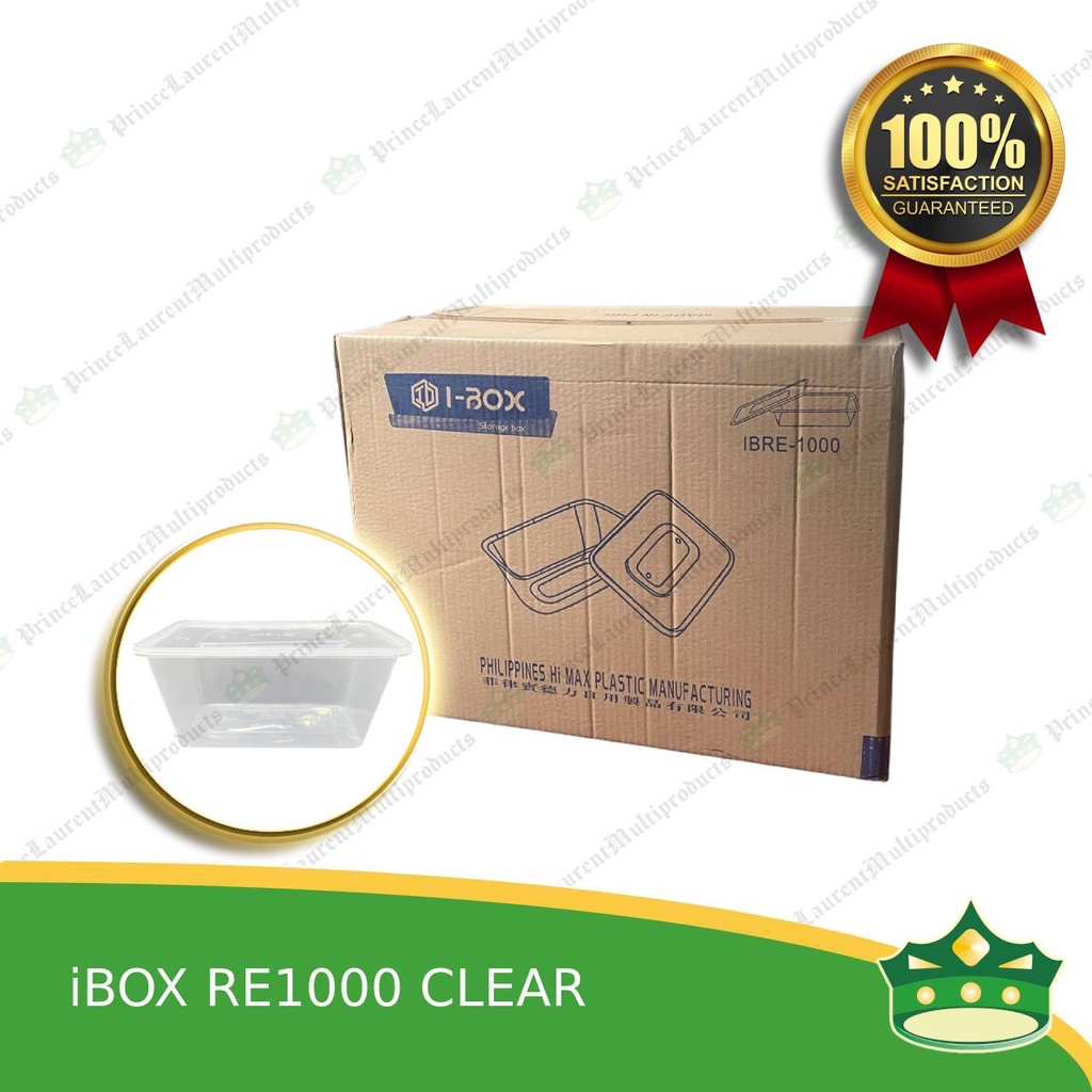 [300 pcs] IBOX brand re1000 CLEAR microwavable plastic rectangular ...
