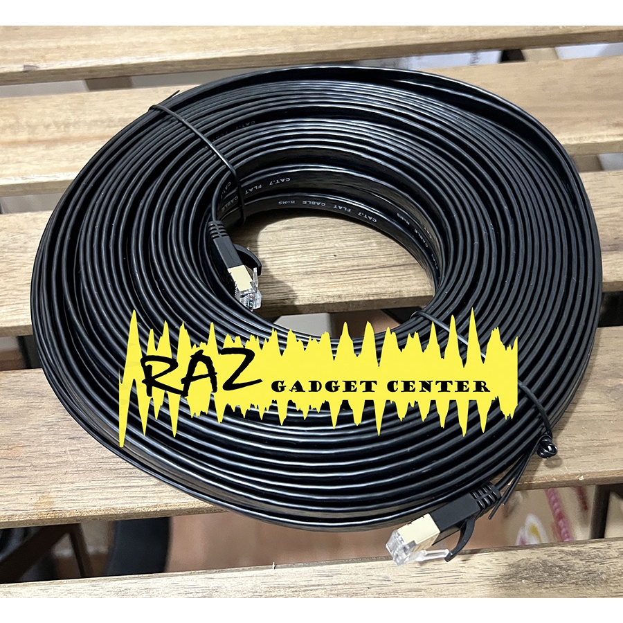 50M Flat Cat7 Ethernet Cable RJ 45 Network Cable SSTP Lan Cable Cat 7 RJ45 Patch Cord Router ...