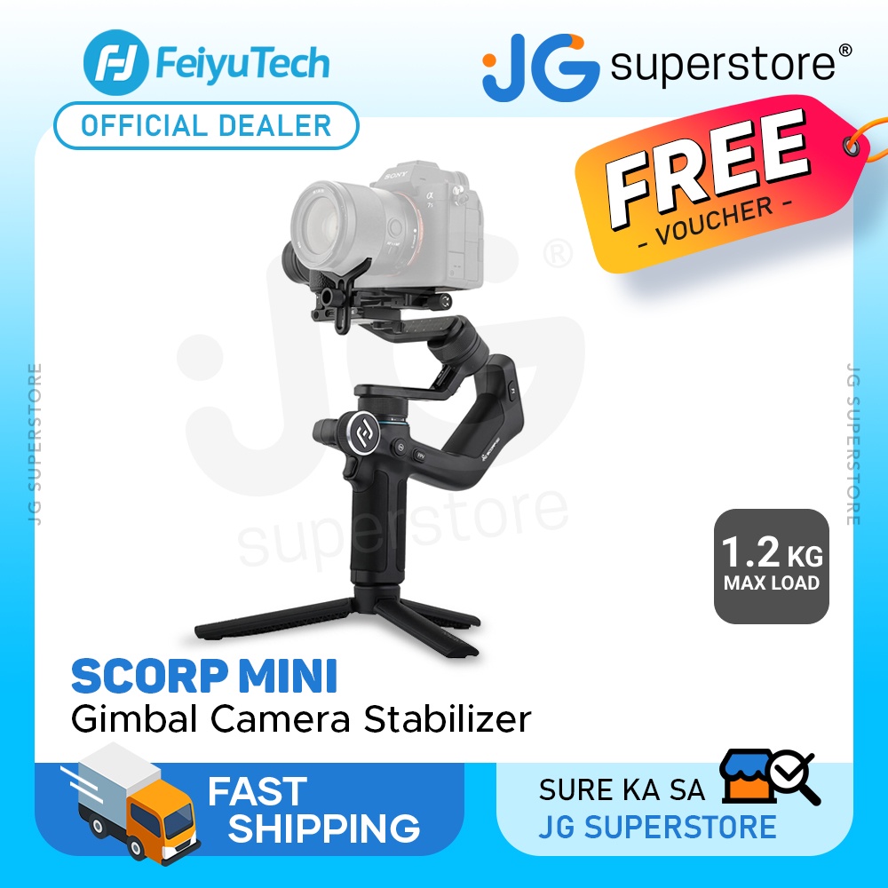 FeiyuTech SCORP Mini 3-Axis 4-in-1 Gimbal Stabilizer with 1.2 kg ...