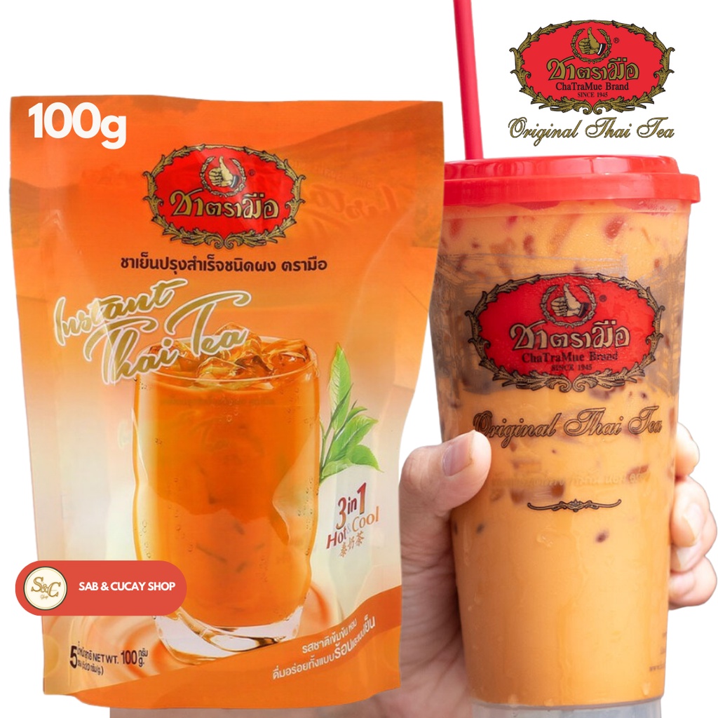 Cha Tra Mue Instant Thai Green Lemon Tea Powder 5 Sachets 100g | Shopee ...