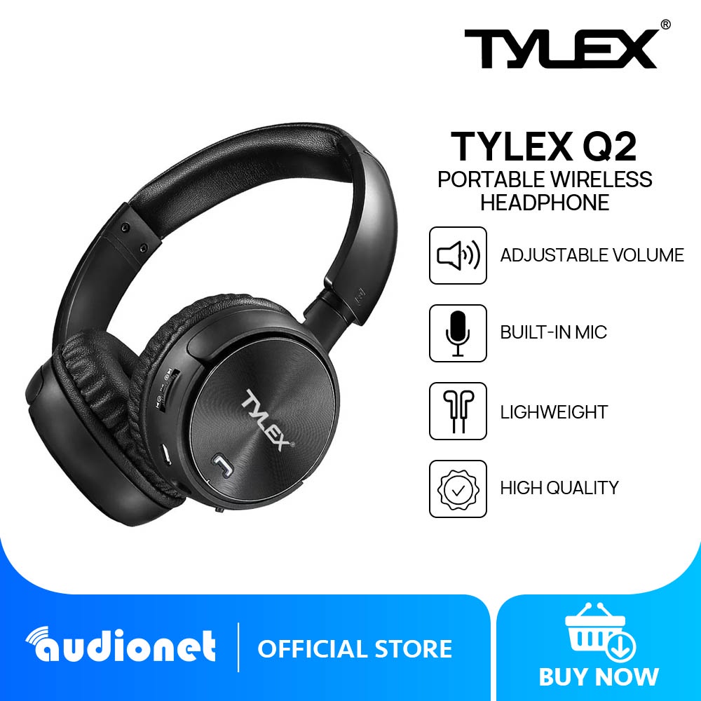 TYLEX Q2 Bluetooth Headset with Built-in Microphone/FM Radio/TF Card ...