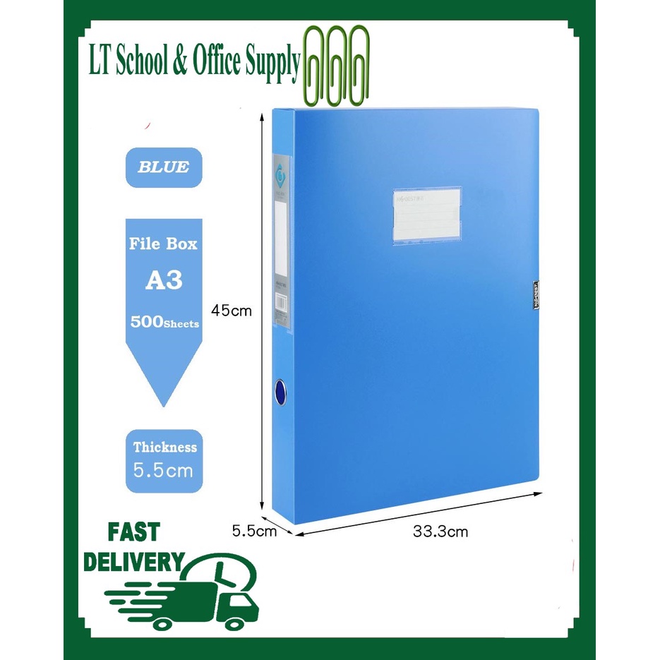 Kobest Thickened A3 document file box, information book, large-capacity ...