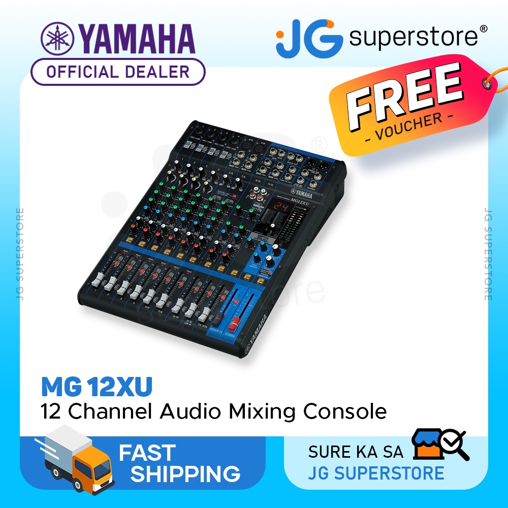 Yamaha MG12XU 12-Channel Audio Mixer with 24 Built-In SPX Effects, 3 ...