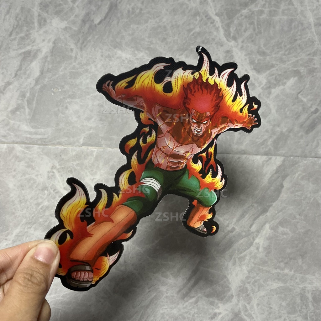 NARUTO Might Guy Motion Car Stickers Anime Suitcase Sticker Waterproof ...