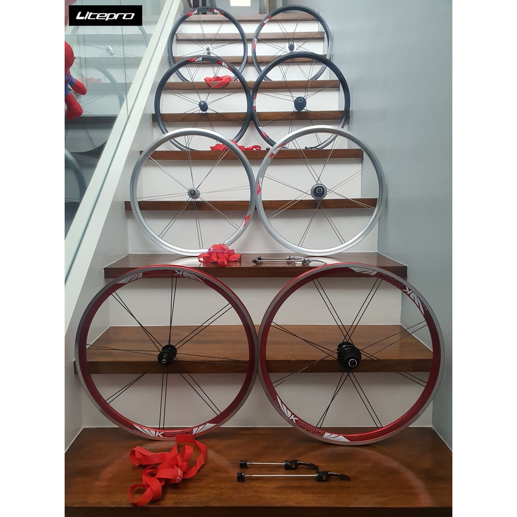 Litepro Plus KPRO 16H Bicycle Wheelset Rim Wheel Set 406 451 20" Rim V ...