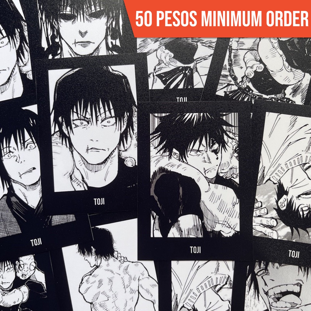 Jujutsu Kaisen Toji Fushiguro Anime Black Manga Photocard (Photopaper ...