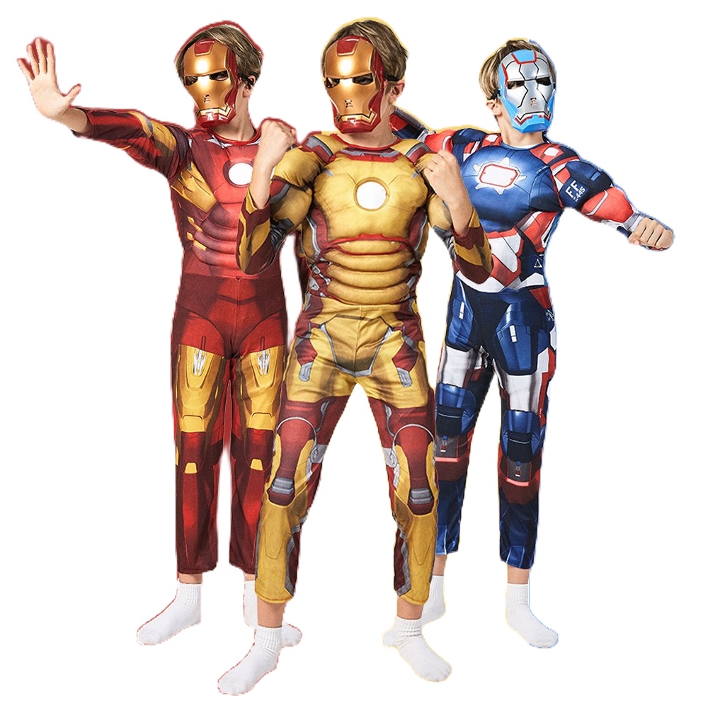 Iron Man For Kids Marvel Avengers Superhero Muscles Look Kids Halloween ...