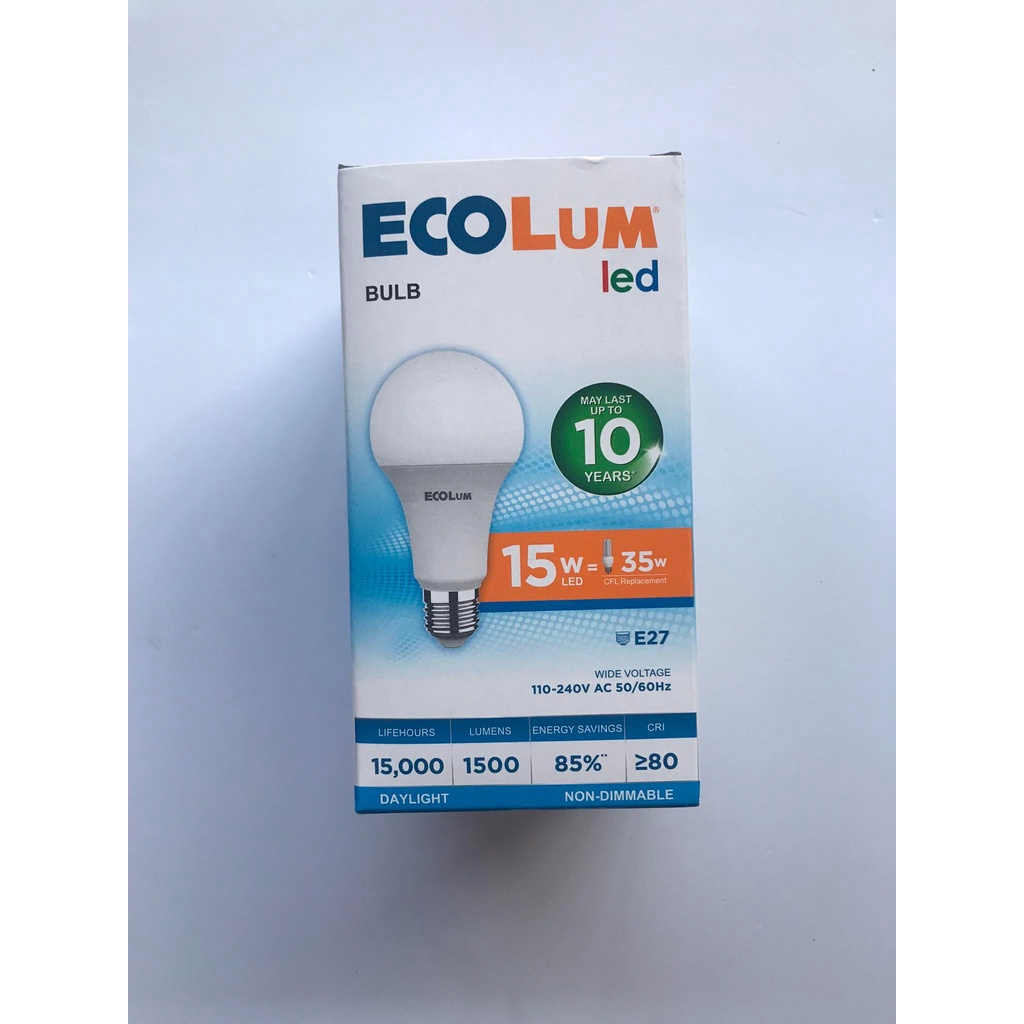 Ecolum LED Bulb 15w, 17w, 19w (Daylight) | Shopee Philippines