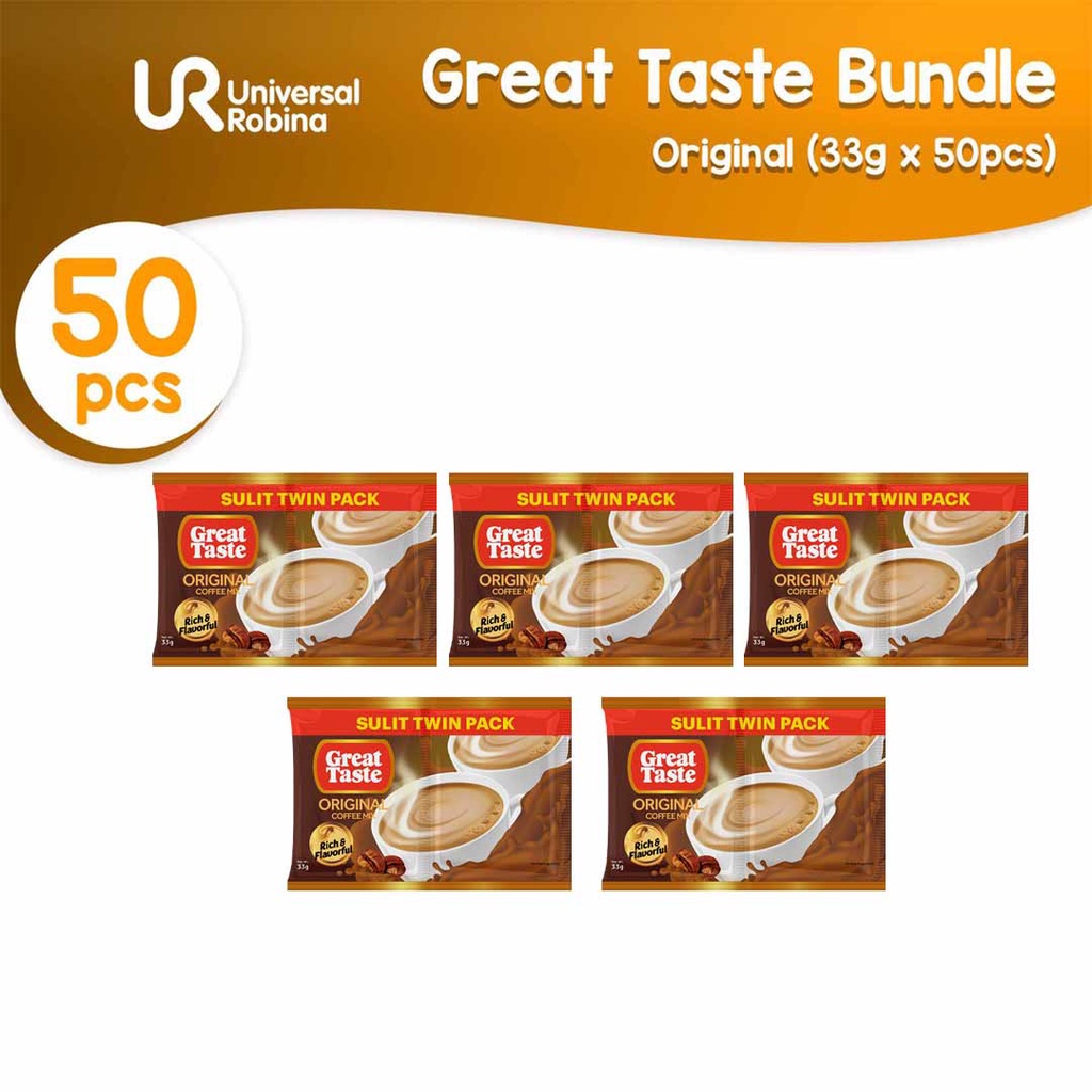 Great Taste Original Coffee Mix Twin Pack (33g x 10) - 5 ties | Shopee ...