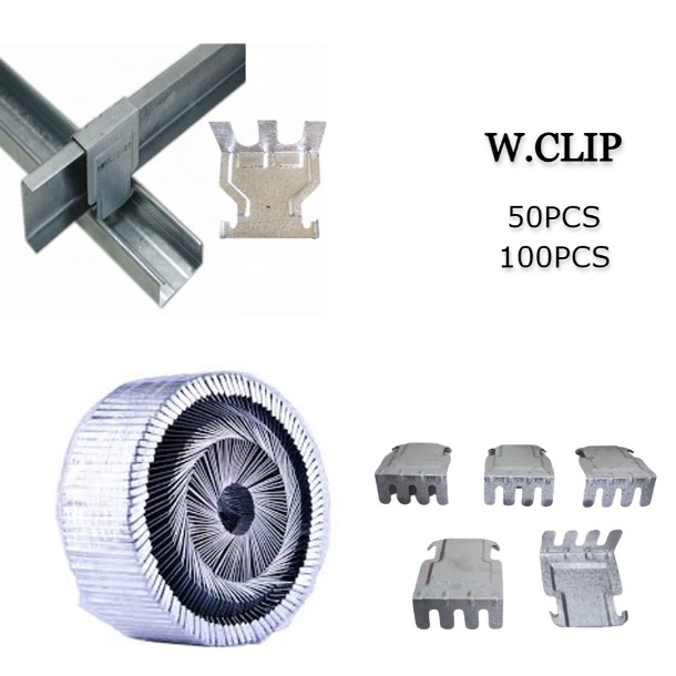 (100pcs) W clip Double furring clip wclip Metal furring wall clip for ...