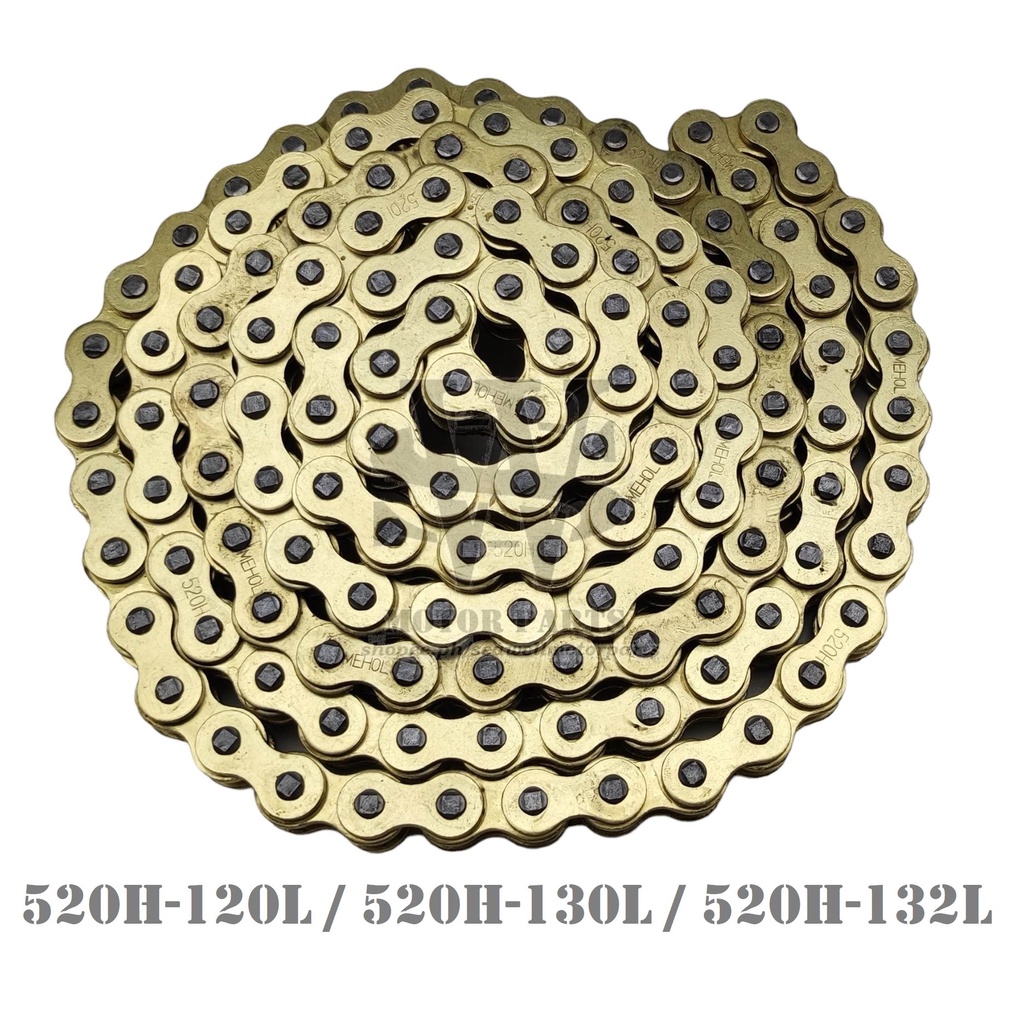 MEHOL CHAIN GOLD 2.4MM THICK PLATE 520H-120L / 520H-130L / 520H-132L ...