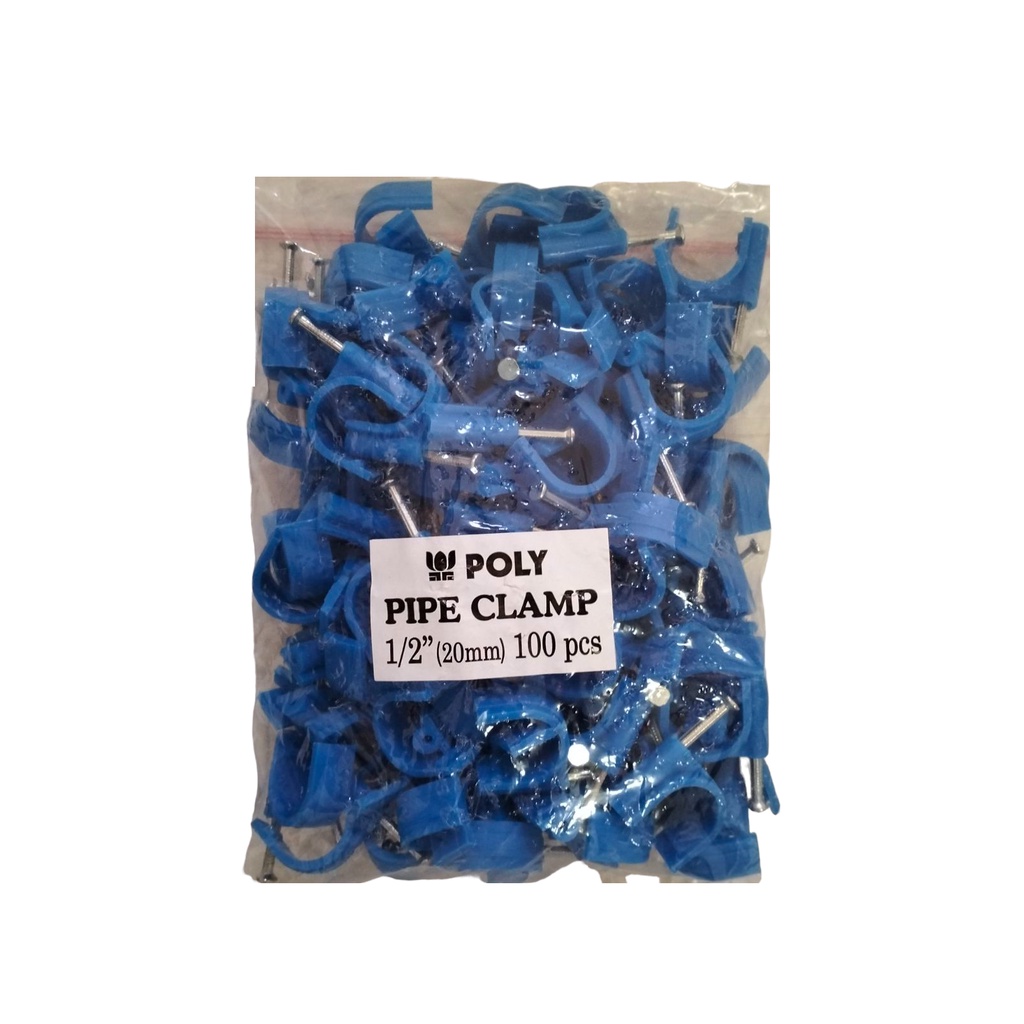 POLY PVC CLAMP ORANGE or BLUE 1/2 3/4 1 (SOLD PER PACK) | Shopee ...