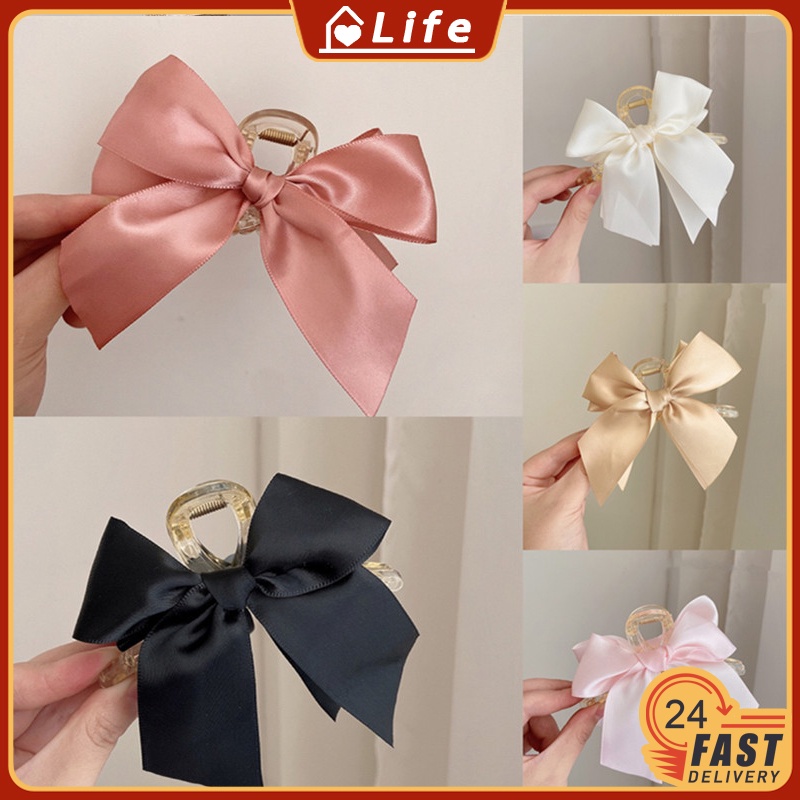 Bow Catch Clip Back Of The Head Grasp Clip Plate Hair Shark Clip Girl ...
