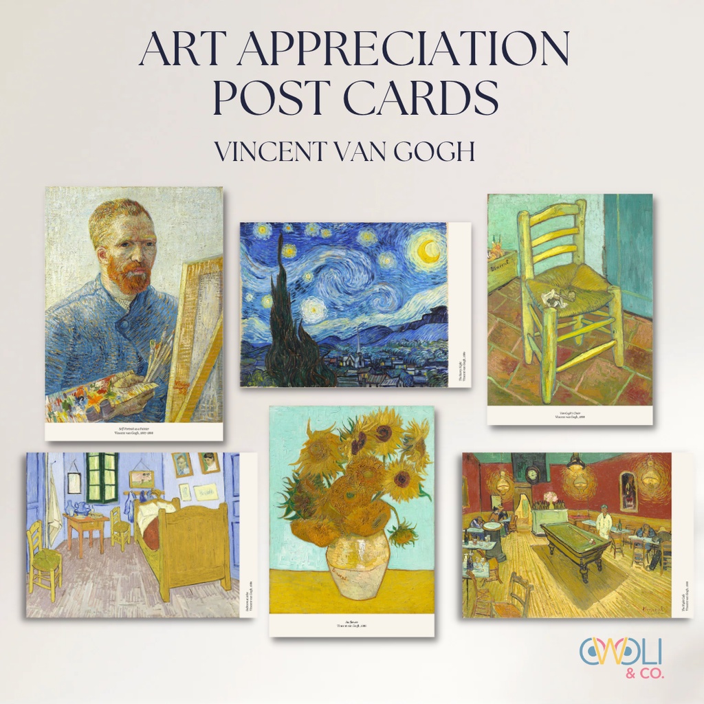 Vincent Van Gogh Art Print Postcards for Art Appreciation | Shopee ...