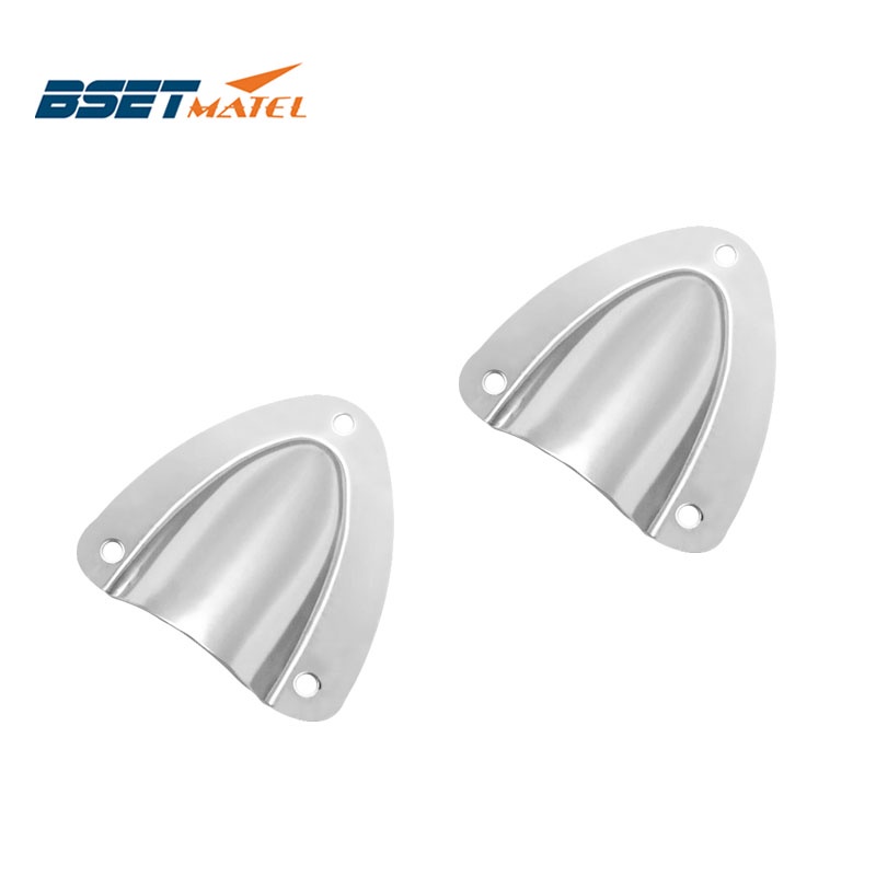 2X Marine Grade Stainless Steel Midget Clam Shell Wire Cable Vent Cover ...