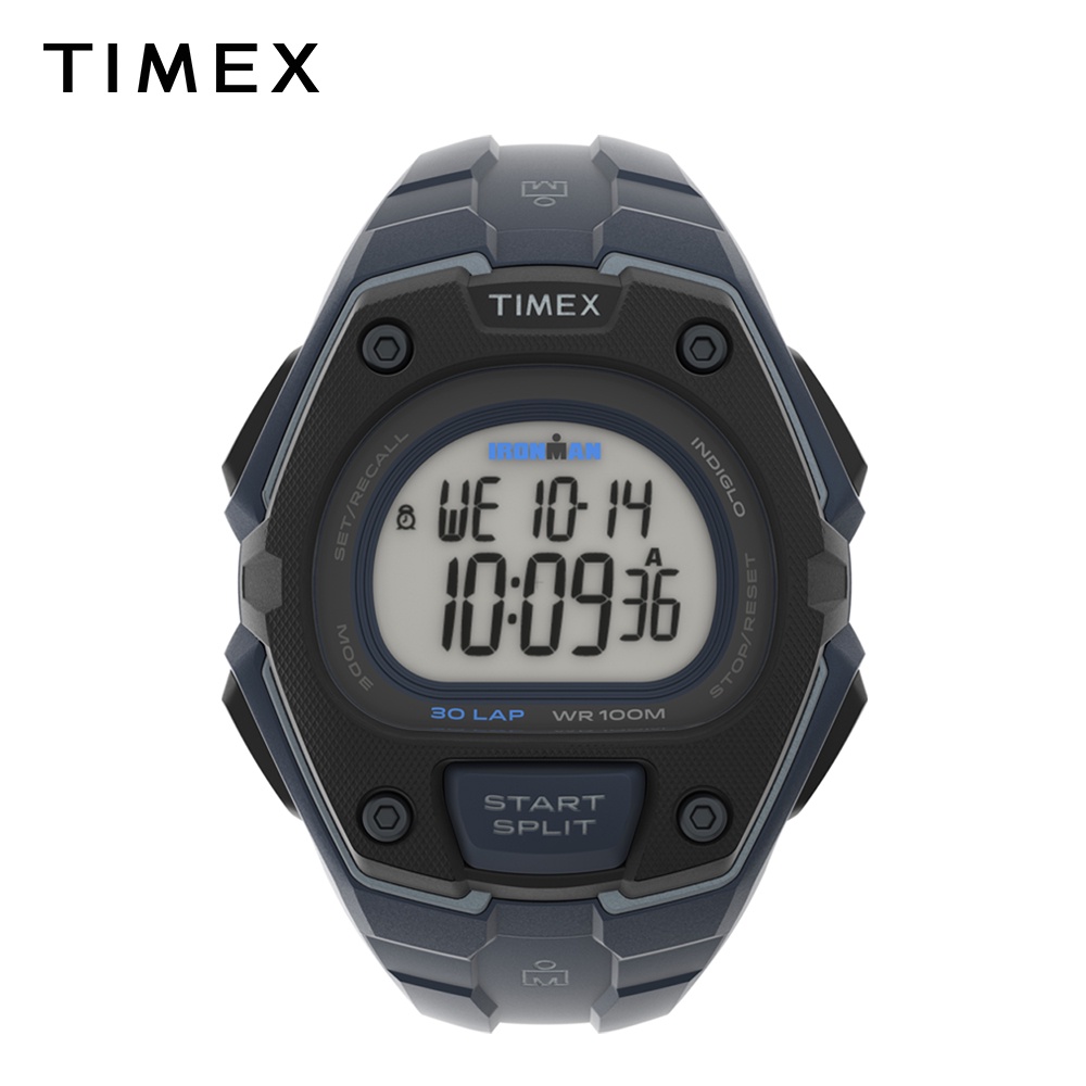 Timex Ironman Classic 30 Full Blue Resin Digital Watch For Men ...