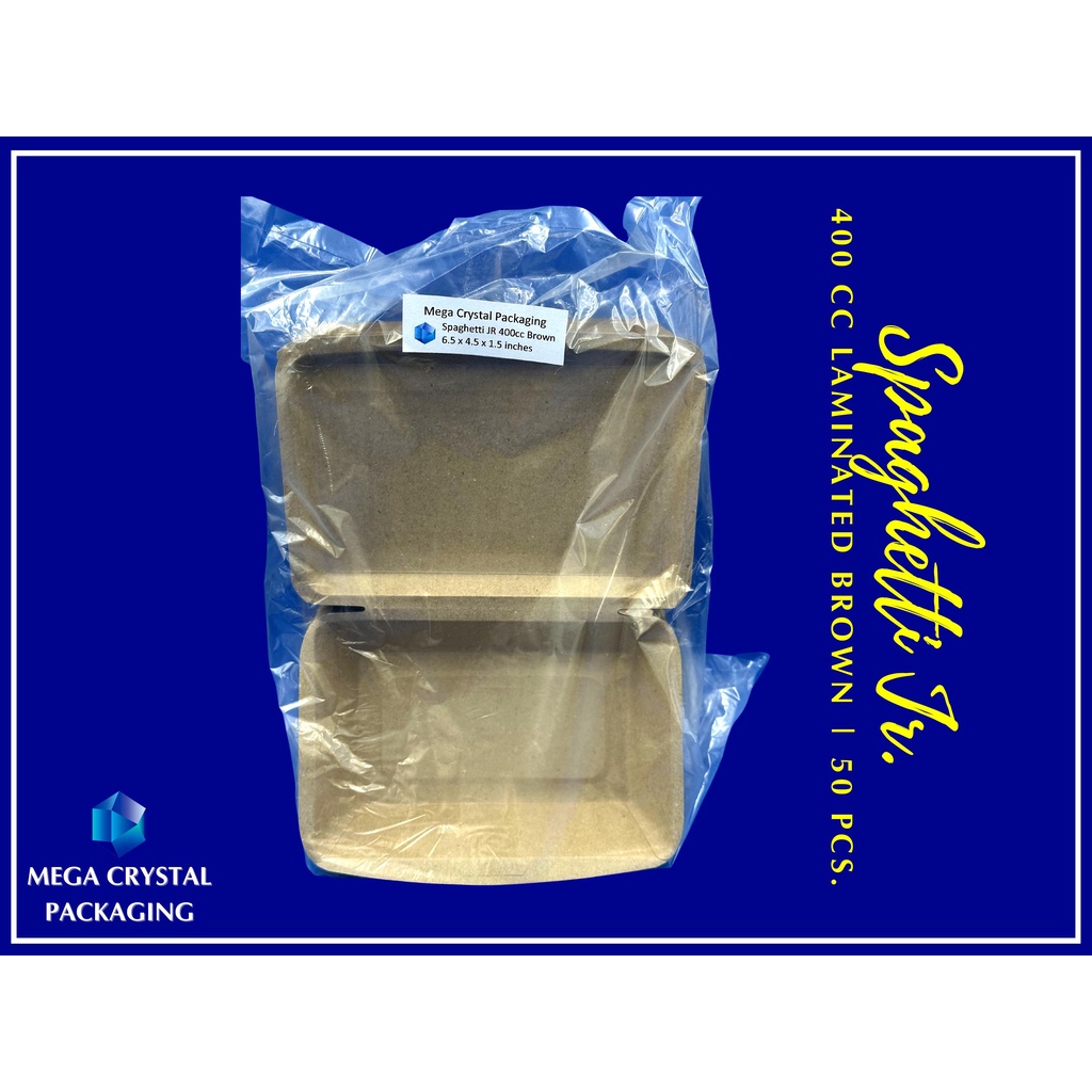 Spaghetti JR 400cc Laminated White / Laminated Brown ( 50 pcs. Per Pack ...