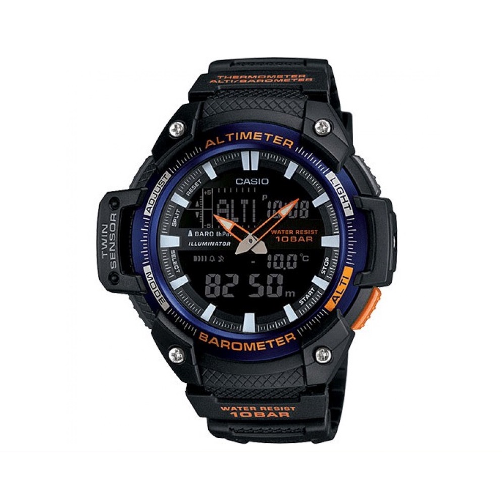 Casio Men's Twin Sensor Analog Digital Black Watch Altimeter | Shopee ...