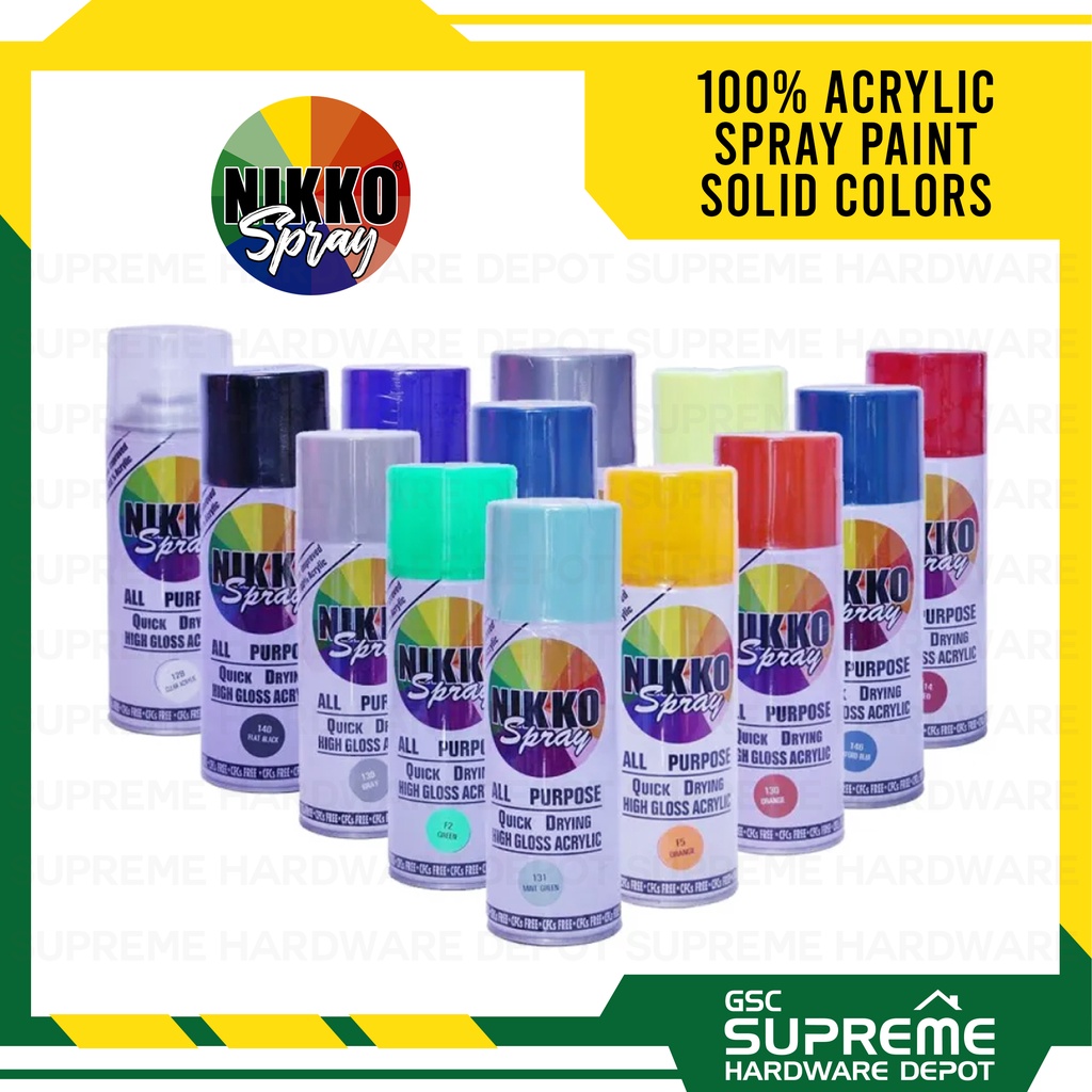 Nikko 100% Acrylic Spray Paint Solid Color and Candytone Color - 51 ...