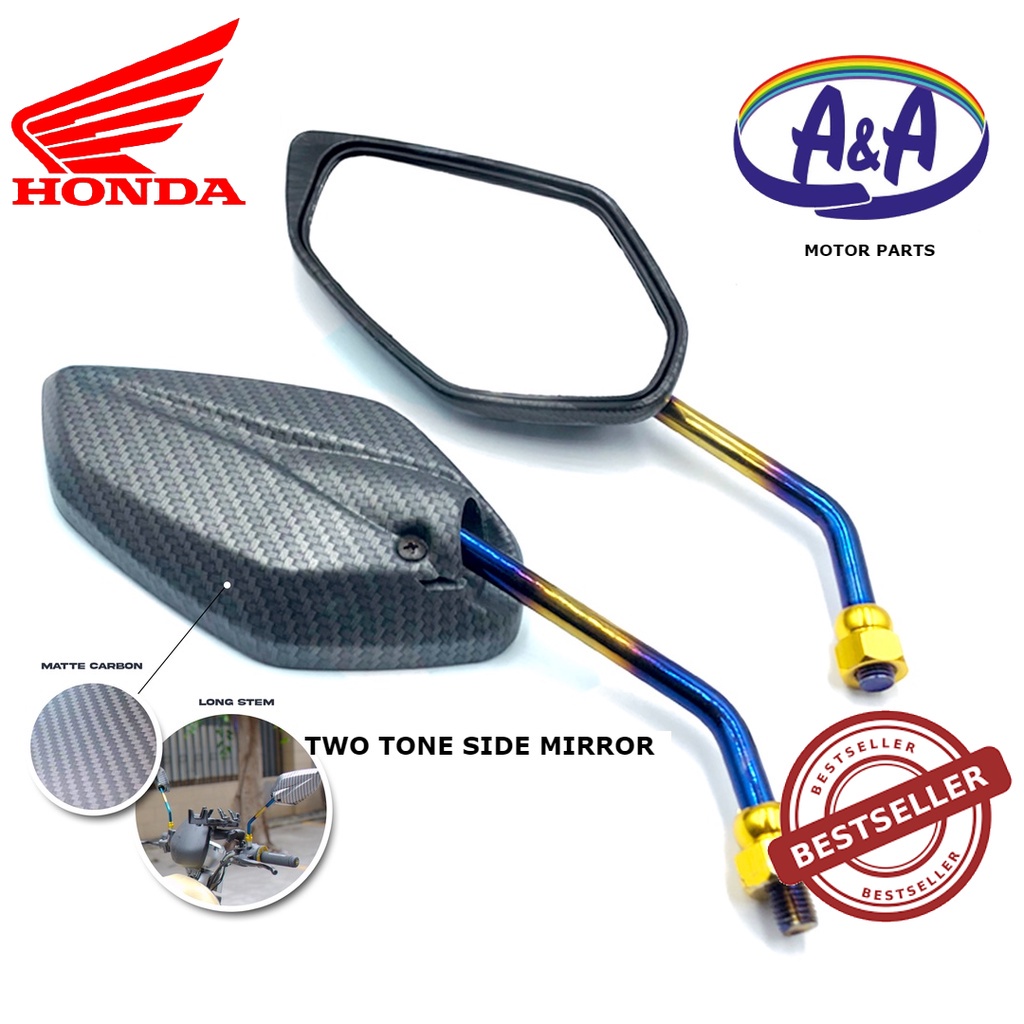 HONDA XRM 125 | Motorcycle Side Mirror 2tone Universal Side Mirror ...