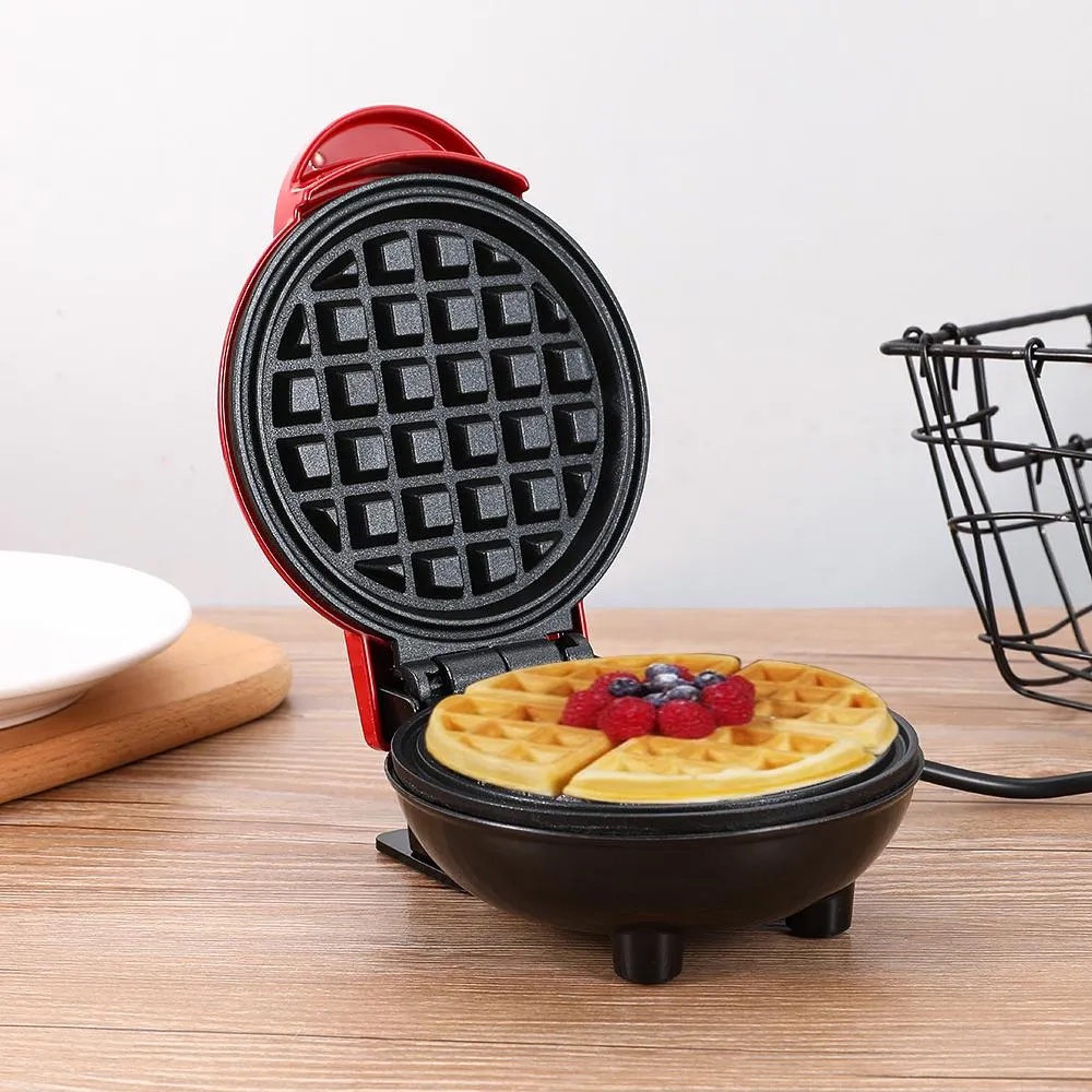 Mini Electric Waffles Maker Breakfast Waffle Molds Mini Waffle Pot Non ...
