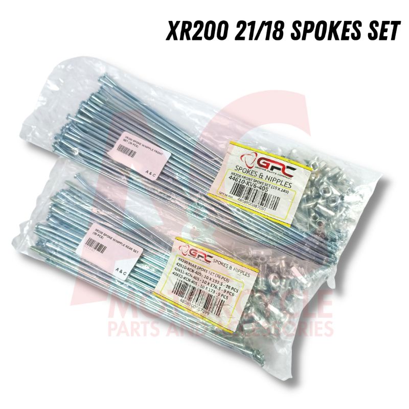 GPC XR200 Front and Rear Spoke Set 10G | Shopee Philippines