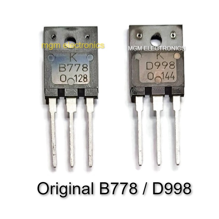 1pc. B778 / D998 POWER TRANSISTOR, 120V, 10A - KEC (ORIGINAL) | Shopee Philippines