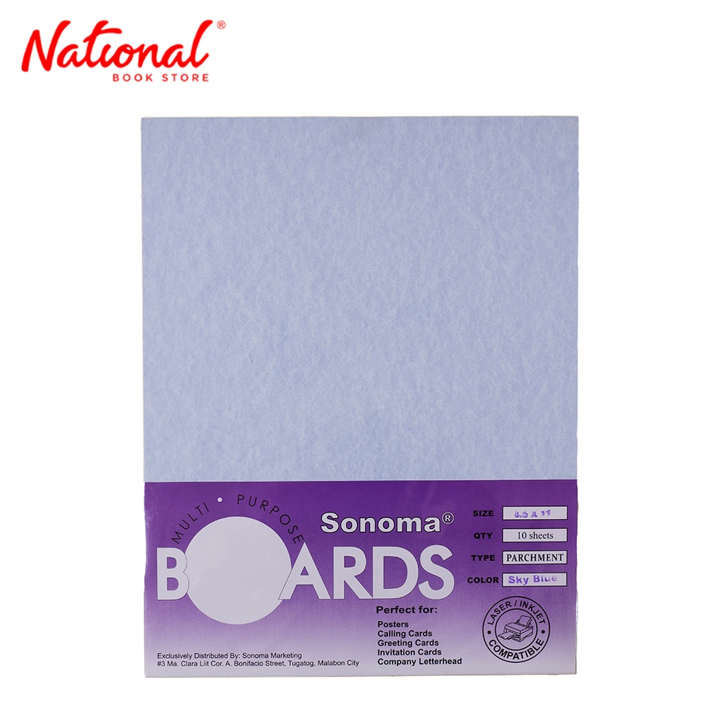 Tyden Parchment Paper 10's 180gsm, Short Sky Blue - Specialty Paper ...