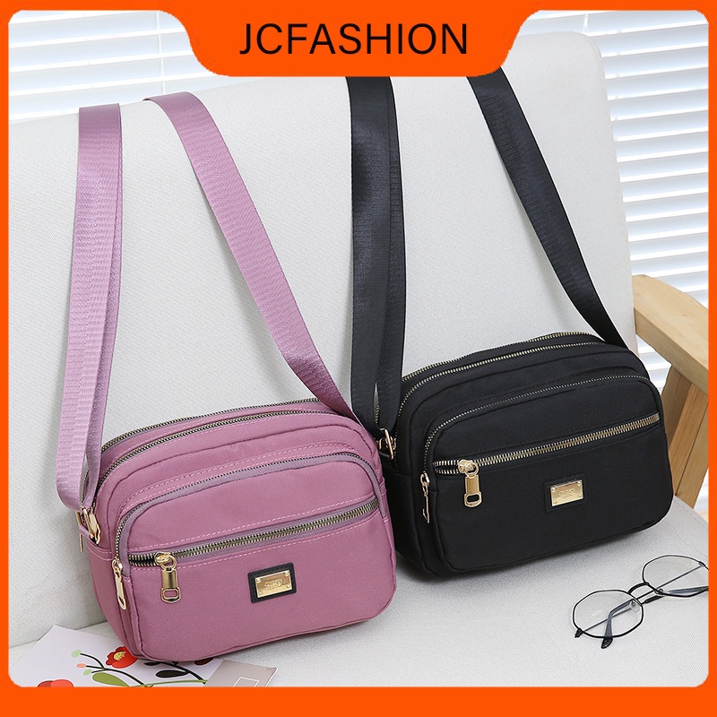Jc Multi-Layer Trendy Shoulder Bag Oxford Cloth Female Messenger Bag ...