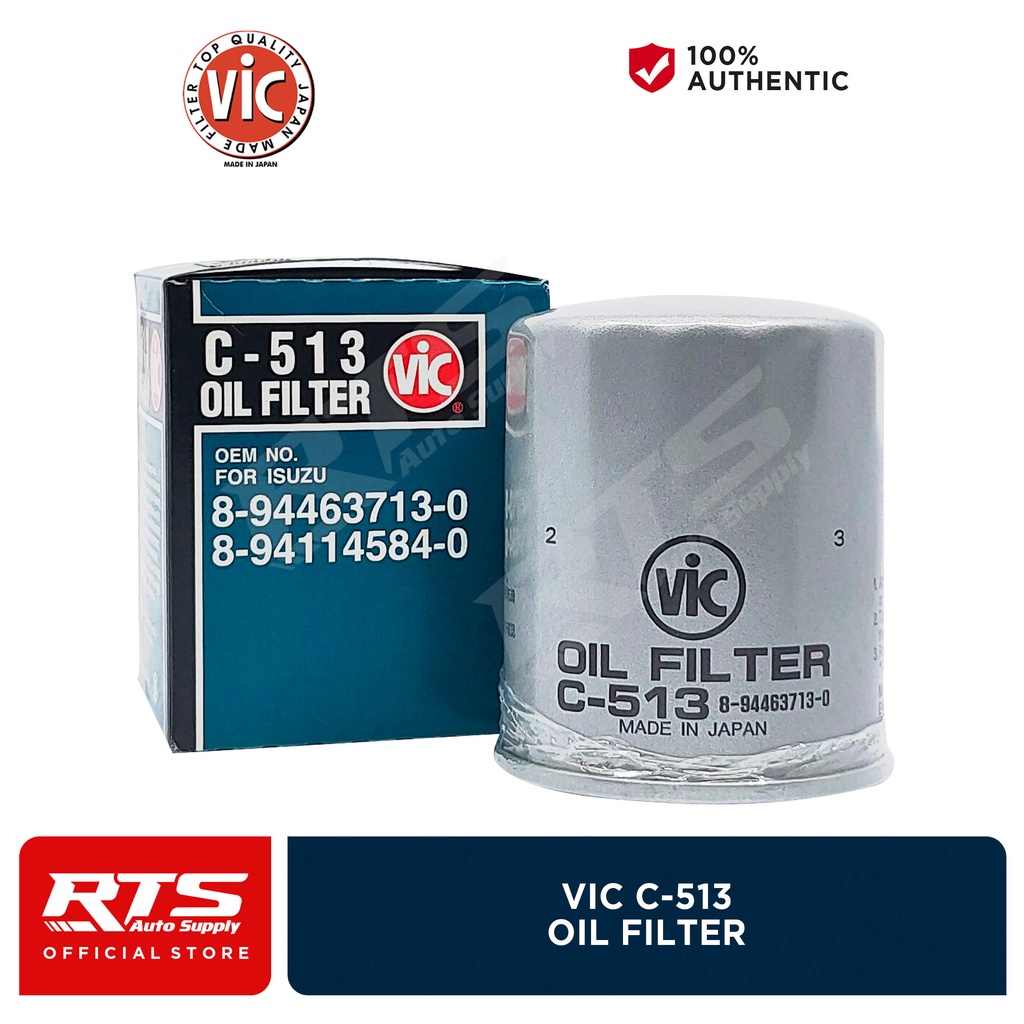 Vic Oil Filter Isuzu 4BC2 / 4BE1 / 4BA1 (Primary) C-513 1pc | Shopee ...