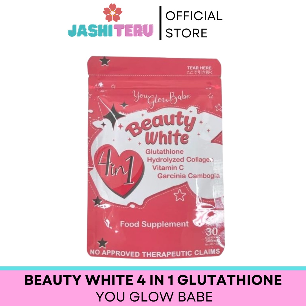 YOU GLOW BABE Beauty White Glutathione 30 Caps Collagen Slimming 4in1 Advanced Whitening Vitamin ...