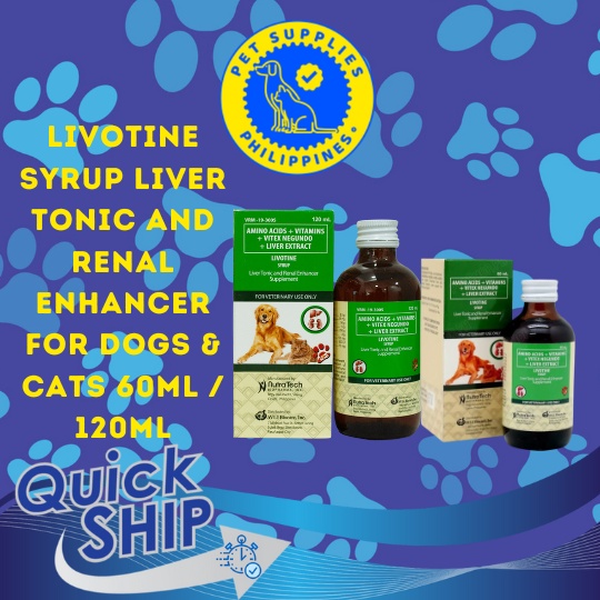 Livotine Syrup Liver Tonic and Renal Enhancer for Dogs & Cats 60ml ...