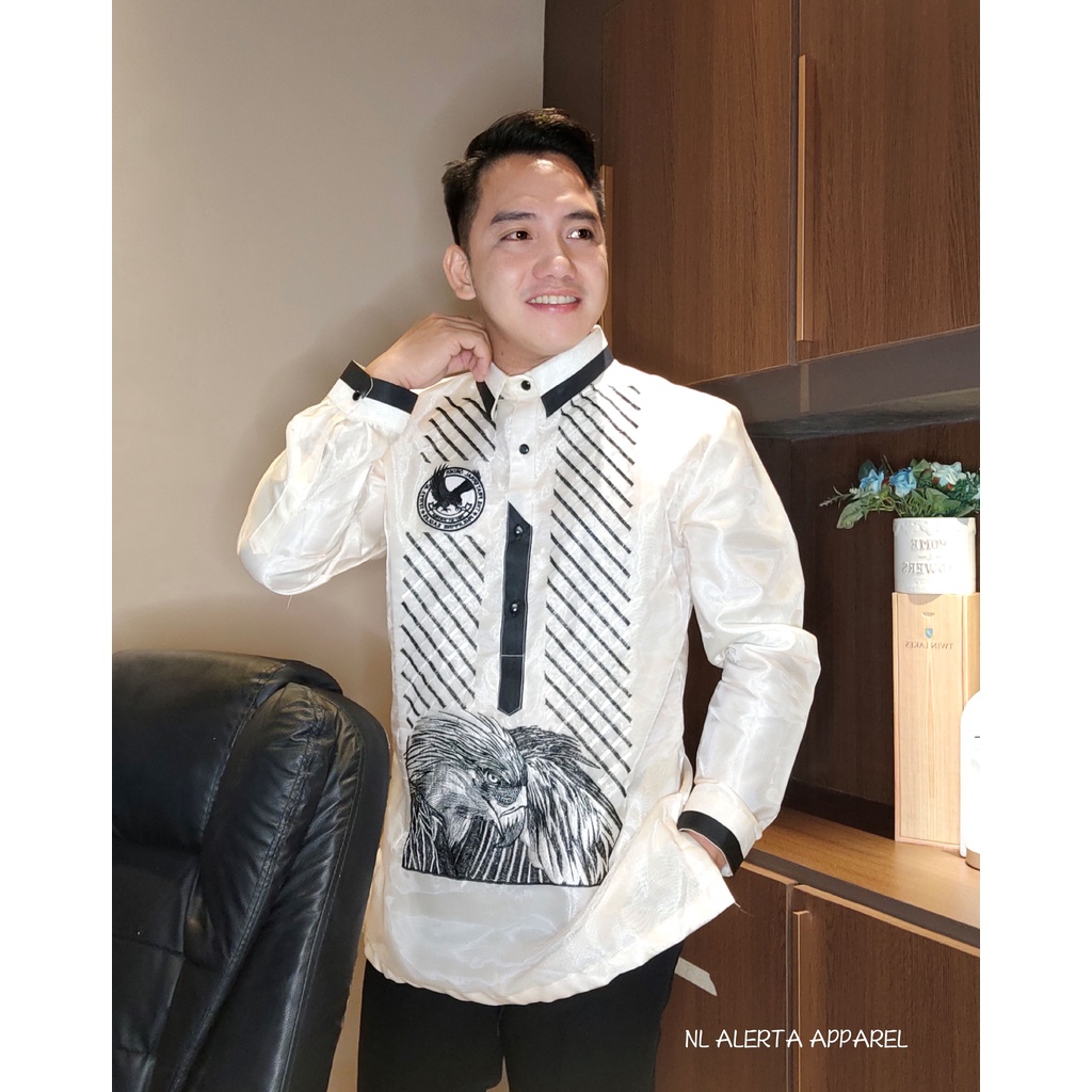 MODERN BARONG FOR MEN WITH EAGLES LOGO | Shopee Philippines