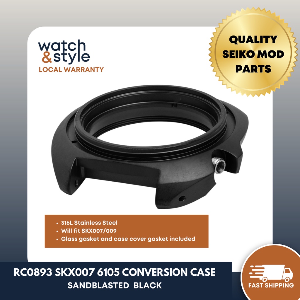 RC0893 SKX007 6105 Conversion Case - Sandblasted Black | Shopee Philippines