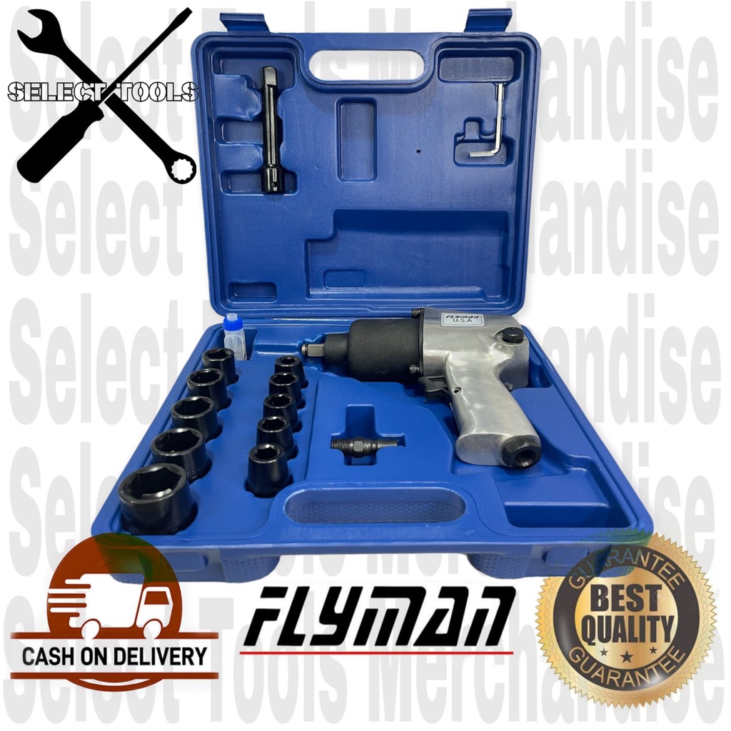 Flyman 1/2 Twin Hammer Air Impact Wrench | Shopee Philippines