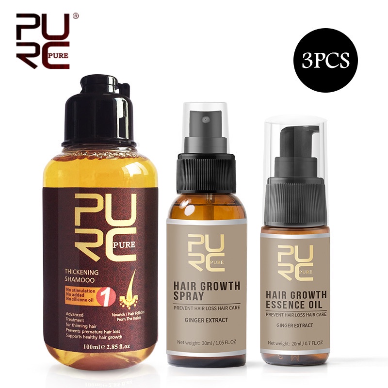 Purc Hair Thickening Shampoo Care Fast Grow Hair Essence Oil Anti Hair