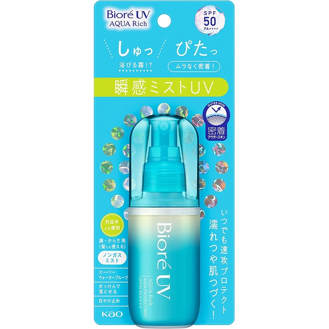 BIORE UV AQUA RICH PROTECT MIST SPF 50 PA++++ 60ml | Shopee Philippines