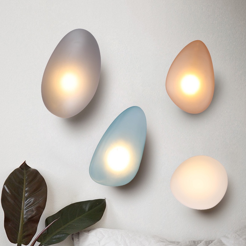 Nordic Creative Designer Wall Lamp Pebble LED Study Living Room ...