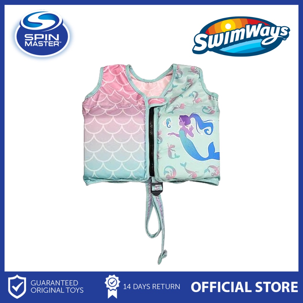 Swimways Swim Vest Mermaid Print Swimming Pool Gear Floaties ...