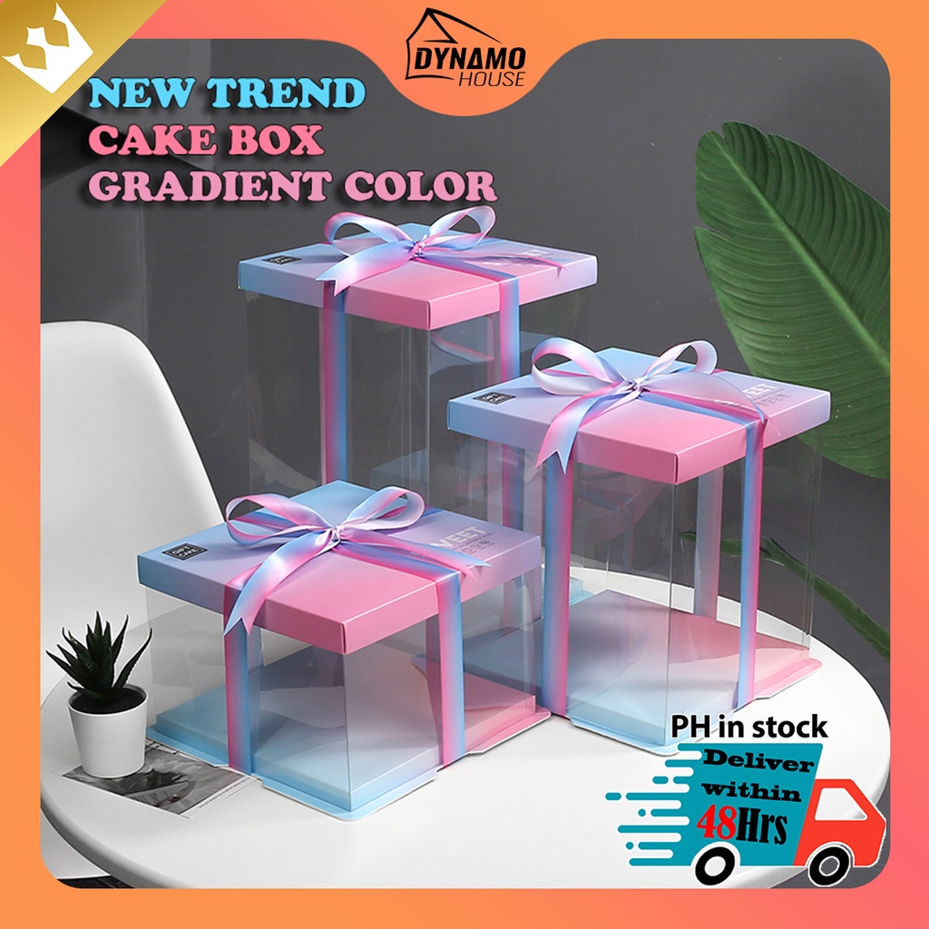 2023 New DIY Acetate cake box Square clear cake box acetate And Base ...