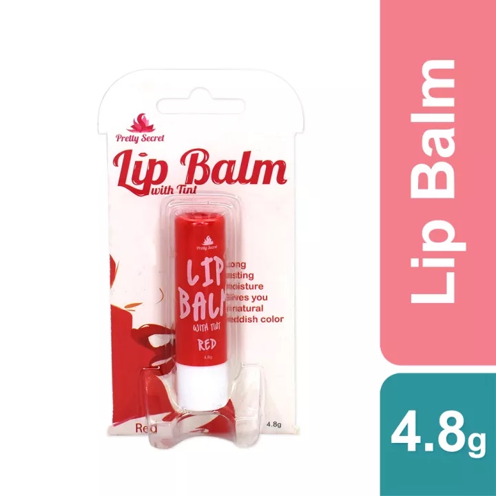 PRETTY SECRET Tinted Lip Balm Red 4.8g With 8-hour Moisture | Shopee ...