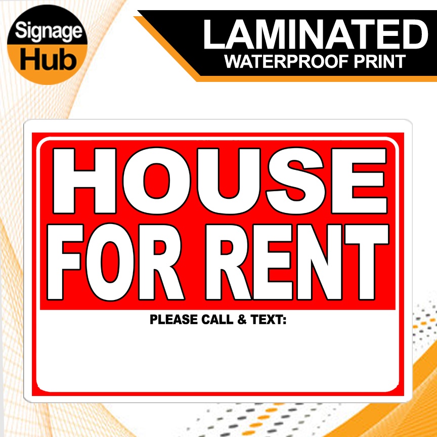 APARTMENT | RENT | BEDSPACE Signs | Laminated or Tarpaulin Signage ...