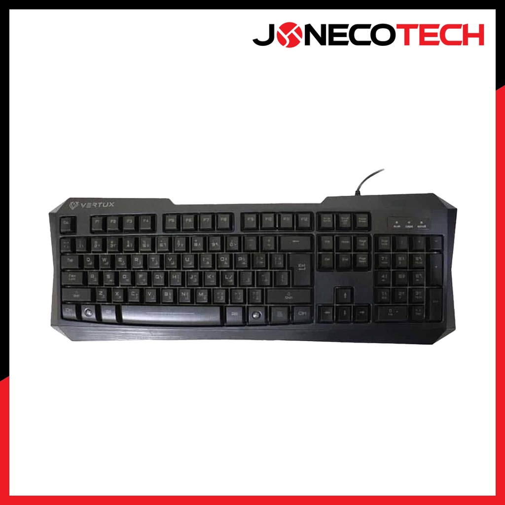 VERTUX RADIANCE ERGONOMIC BACKLIT WIRED GAMING KEYBOARD | Shopee ...