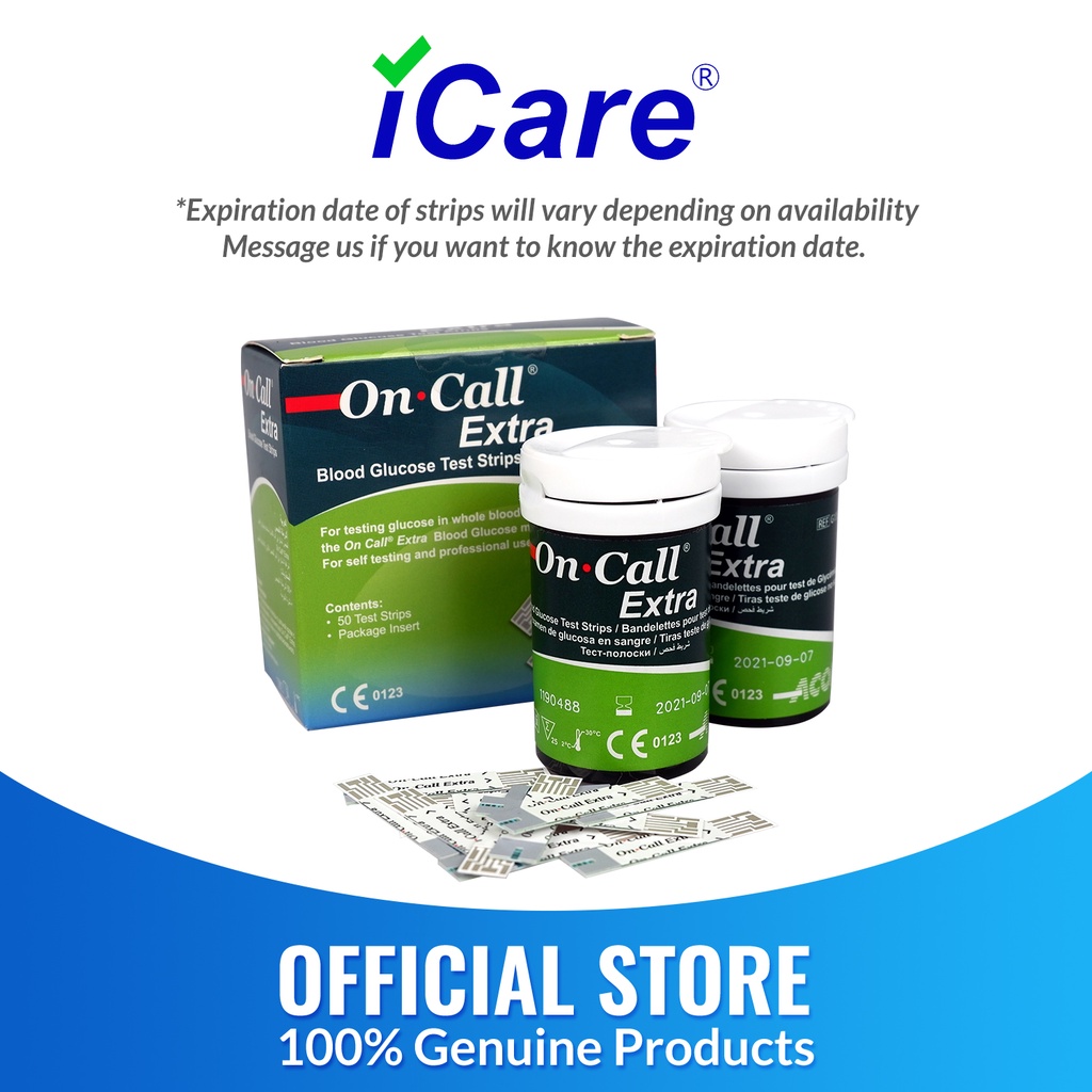 iCare® On Call® Extra Test Strips 25/50 iCare COMPATIBLE ONLY WITH ...